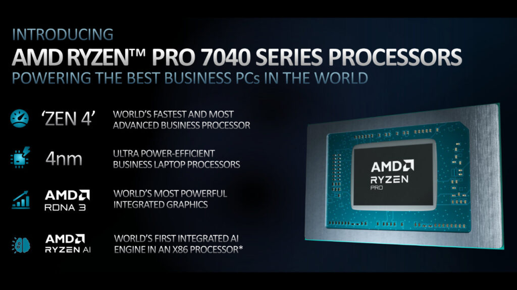 AMD anuncia os Processadores Móveis Ryzen PRO 7040 Series para empresas ...